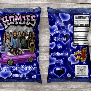 Homegirl Homies Inspired Chip Bag, 90s Heart, Home Girl, Homies ...
