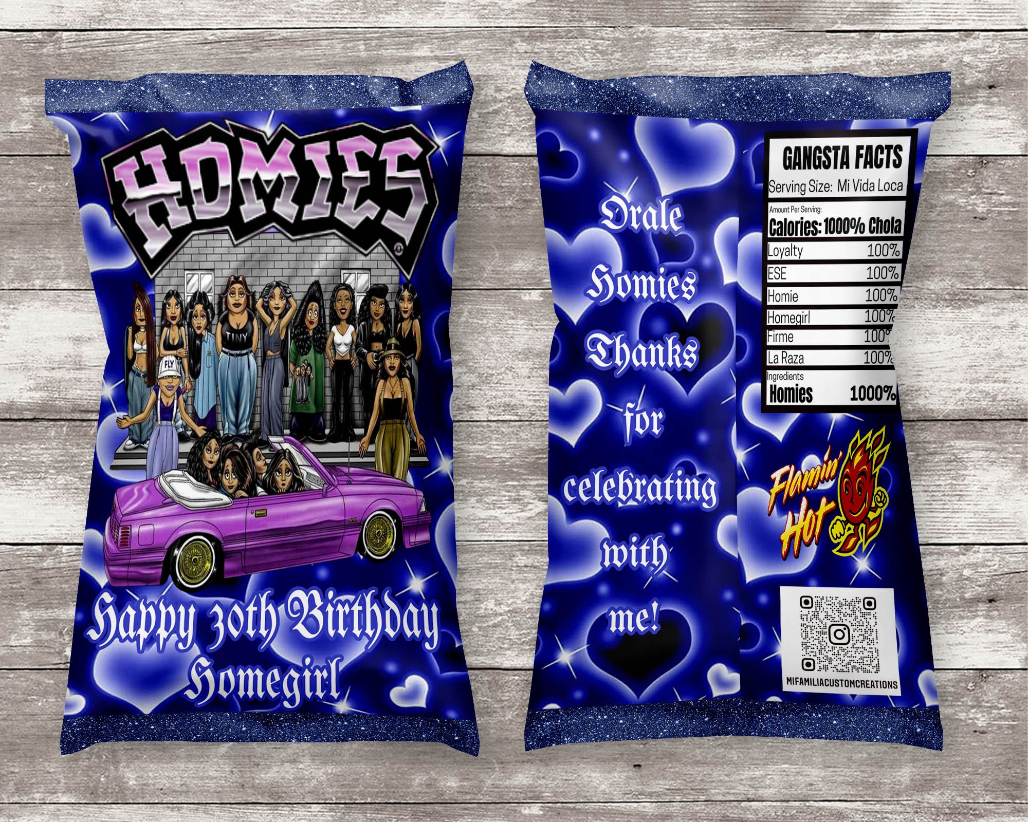 Homegirl Homies Inspired Chip Bag 90s Heart Home Girl - Etsy