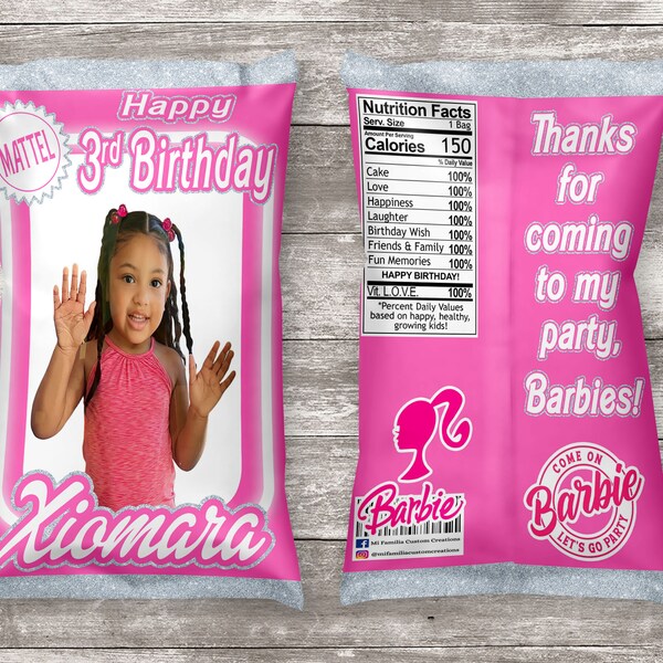 Barbie Chip Bag - Etsy