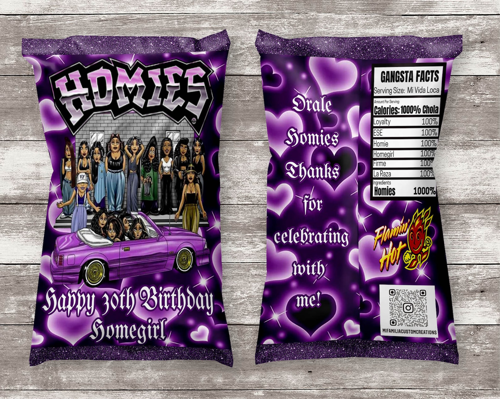 Homegirl Homies Inspired Chip Bag, 90s Heart, Home Girl, Homies ...