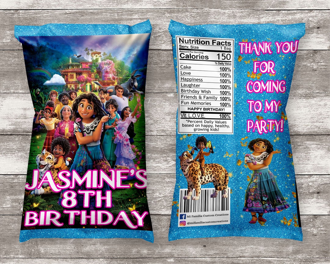 Encanto Inspired Chip Bag, Party Favor, Chip Bags, Encanto Birthday ...
