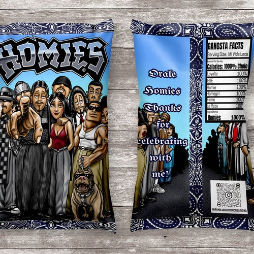 Homies Inspired Chip Bag Party Favor Chip Bags Homies - Etsy