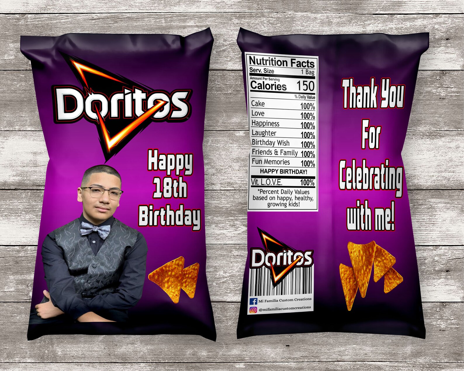 Doritos Inspired Chip Bag, Doritos, Birthday Chip Bag, Treat Bags - Etsy