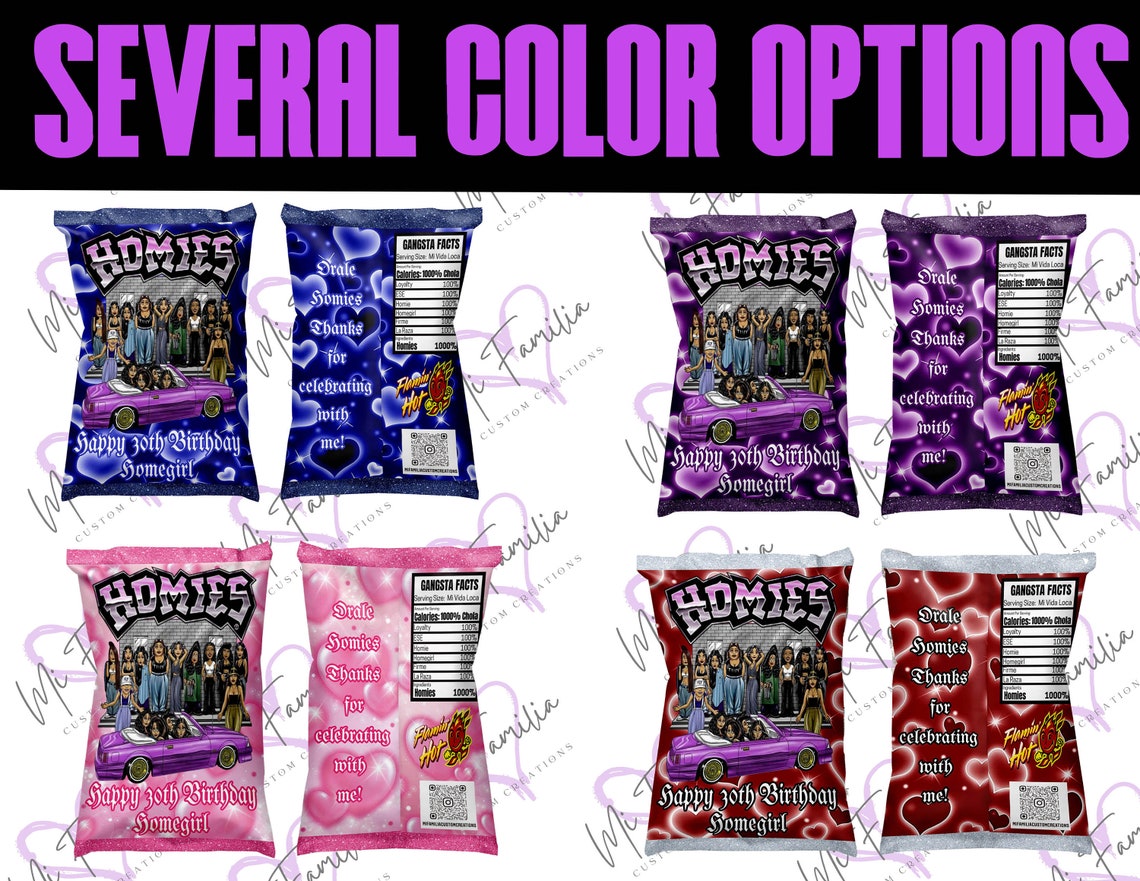 Homegirl Homies Inspired Chip Bag 90s Heart Home Girl - Etsy