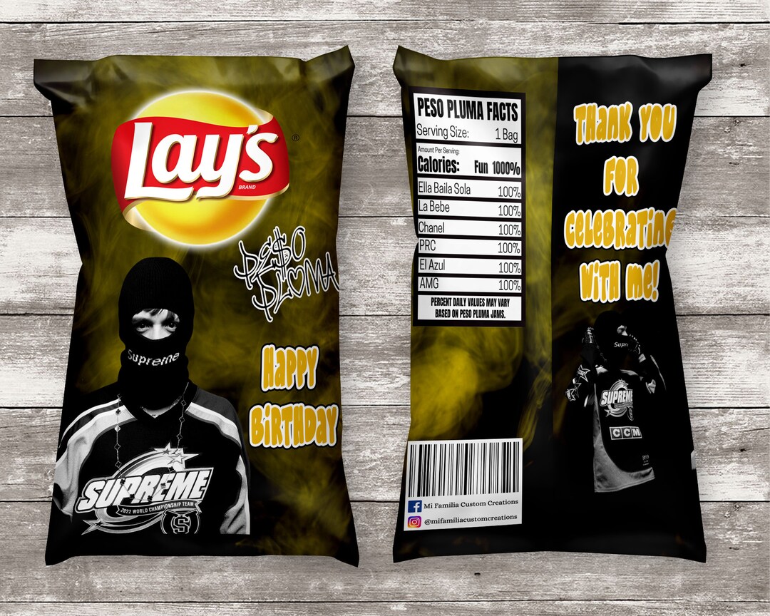 Digital Download Peso Pluma, Peso Pluma Treat Bags, Peso Pluma Party ...