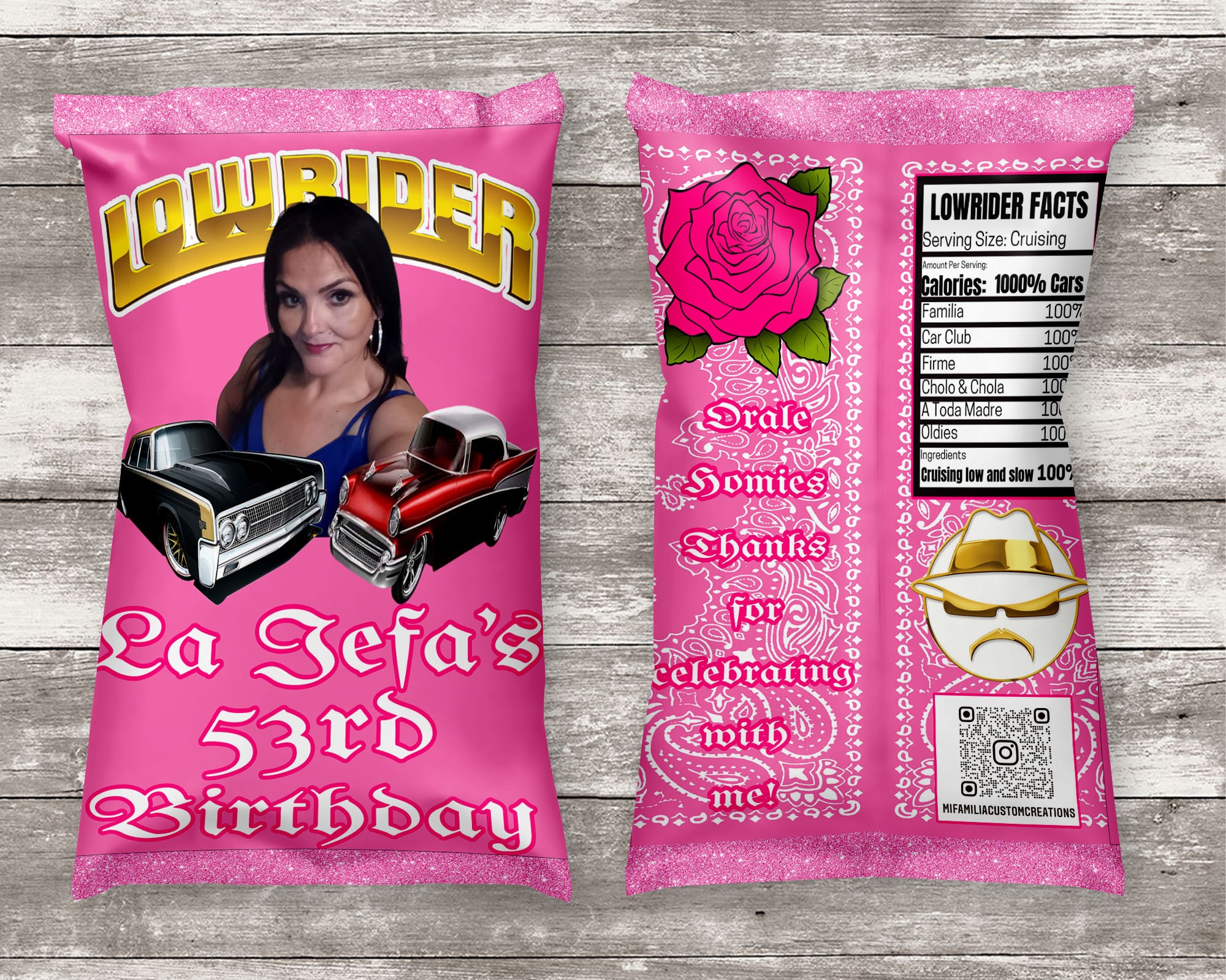 Lowrider Inspired Chip Bag Party Favor Chip Bags Homies - Etsy