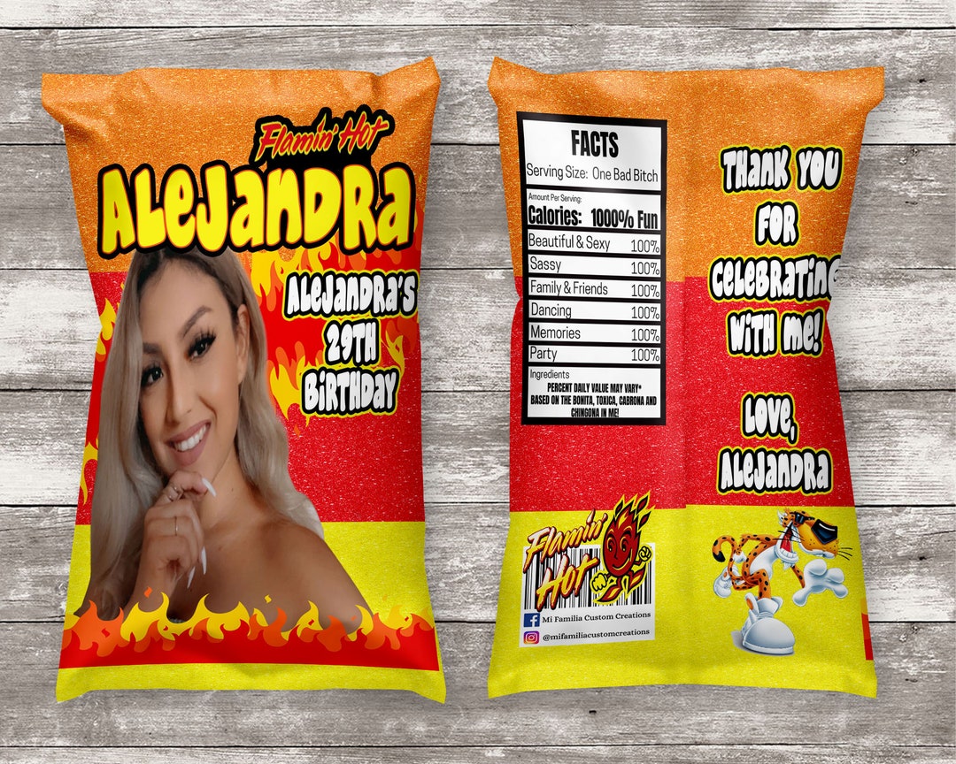 Custom Cheetos Chip Bag, Flamin Hot Party Favor, Cheetos Treat Bags ...