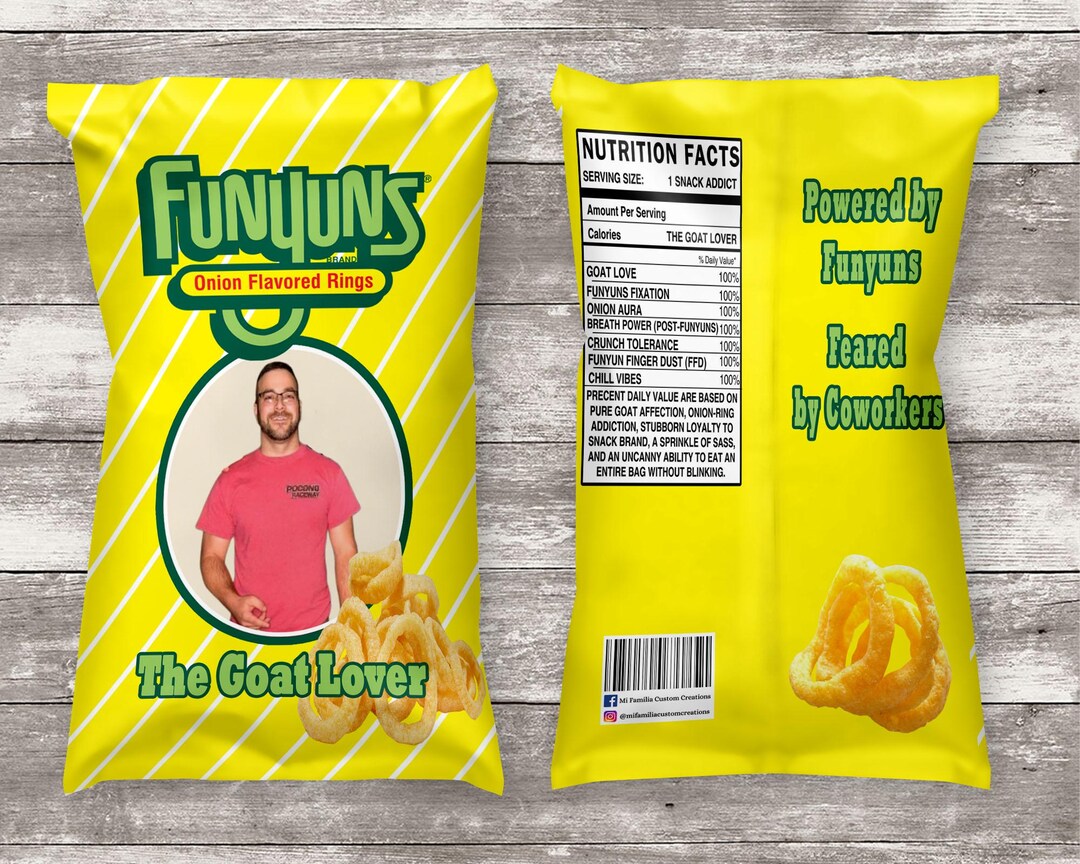 Funyuns Inspired Chip Bag, Funyuns, Birthday Chip Bag, Treat Bags ...