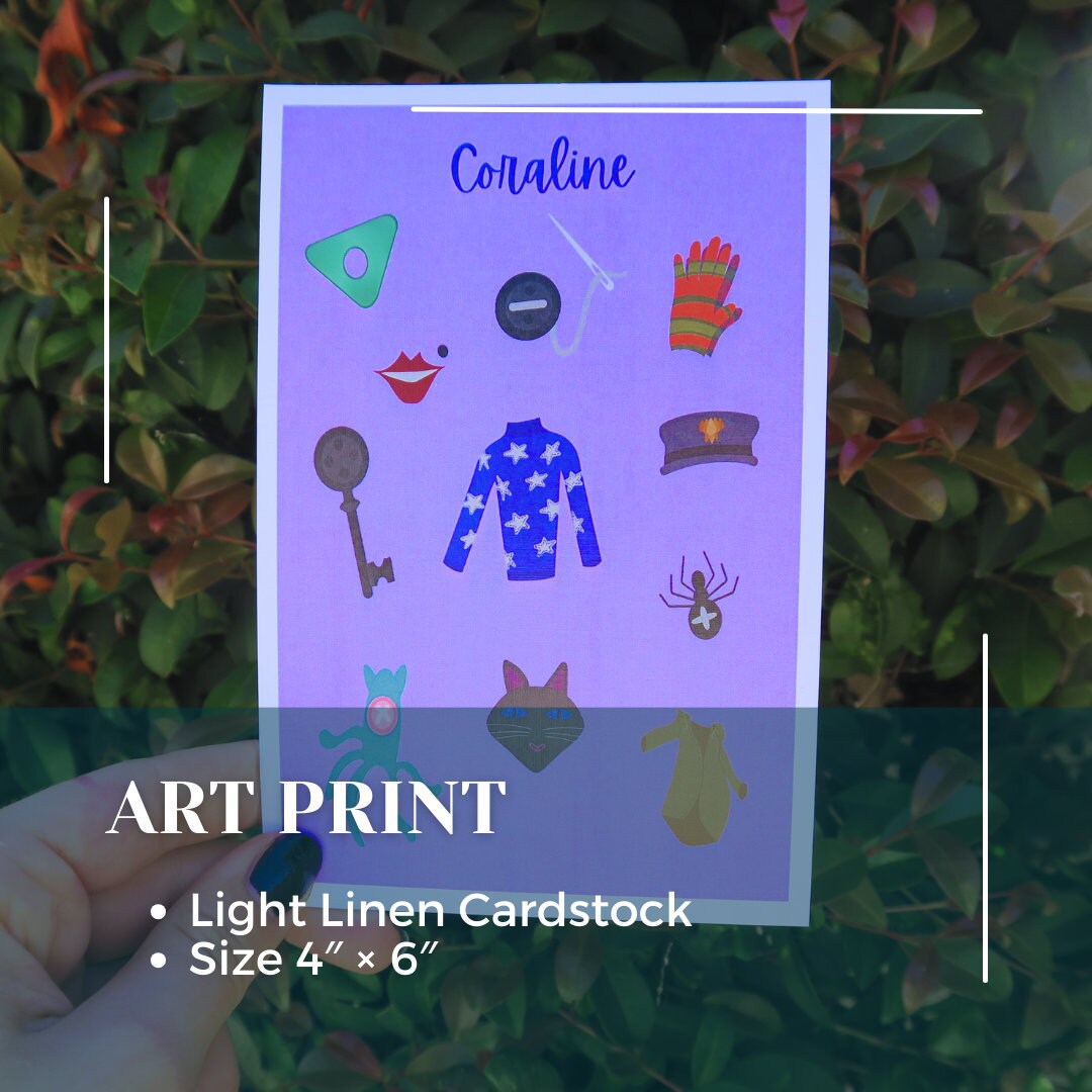 Coraline Inspired Art Print || Art Print for Fall/autumn and Halloween ...