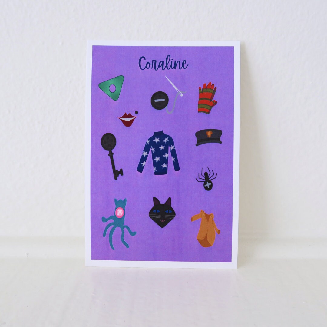 Coraline Inspired Art Print || Art Print for Fall/autumn and Halloween ...