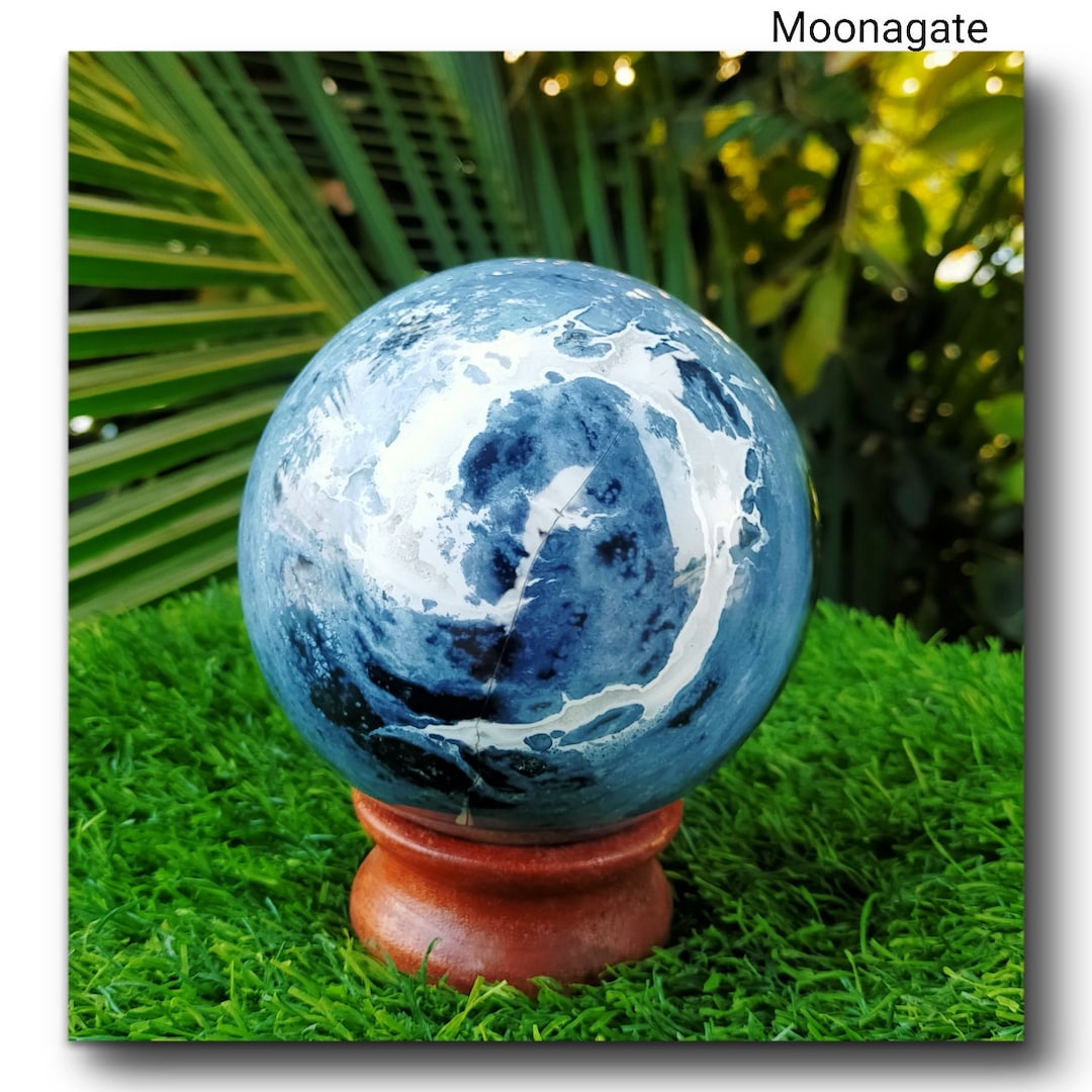 Buy Buy Amazing Galaxy 127 MM Large Grey Black Fancy Agate Sphere Ball ...