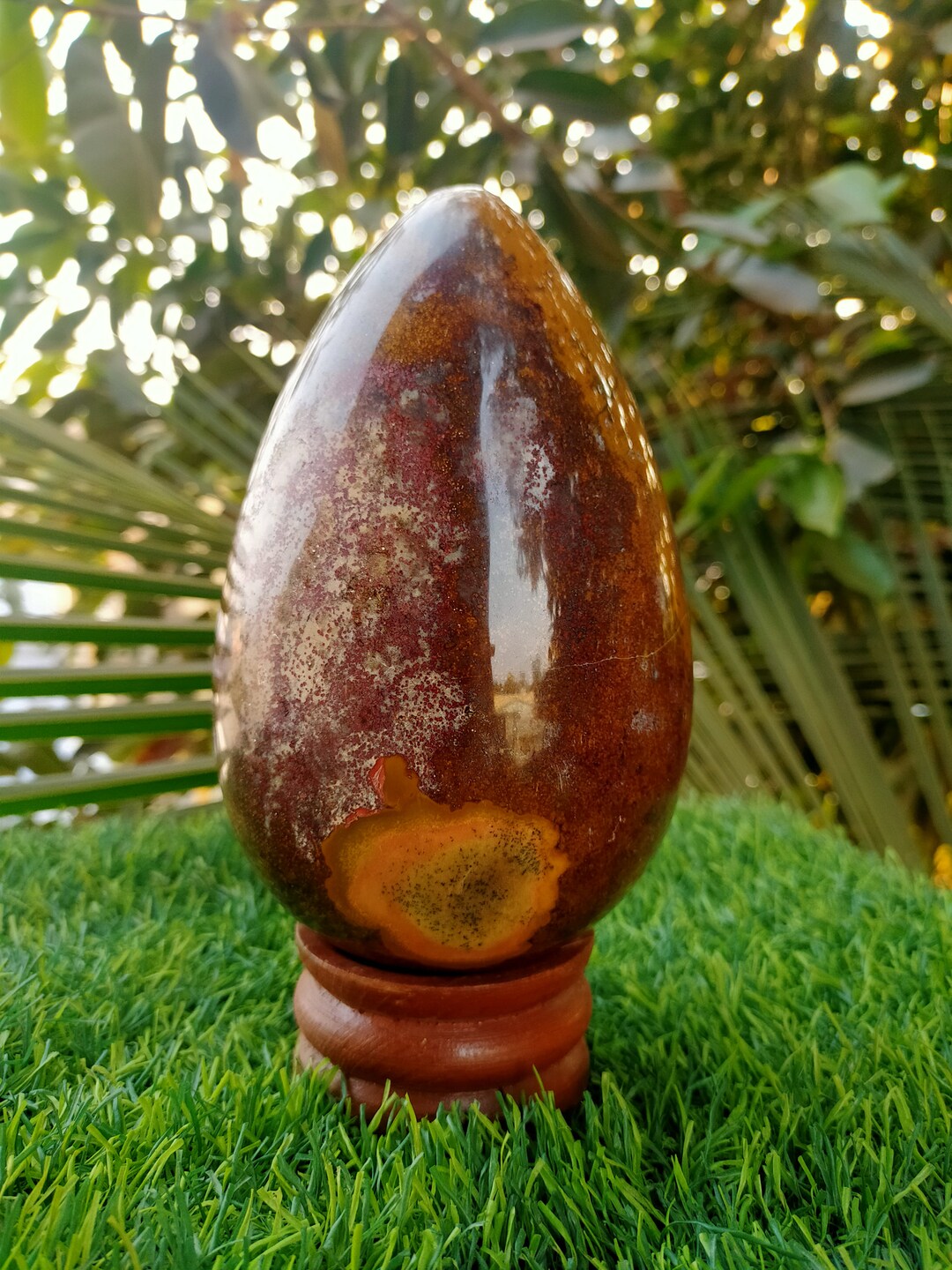 Gorgeous 6" Inches Large Red Jasper Polished Egg for Metaphysical ...