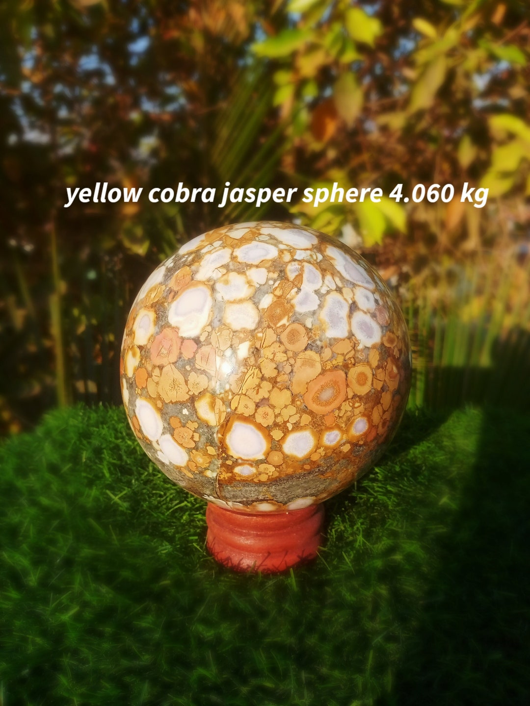 Beautiful Huge | 127 MM Yellow Cobra Jasper Stone Sphere | Metaphysical ...