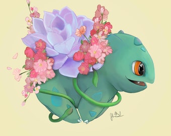 Bulbasaur Watercolor Print, Bulbasaur Art, Pokemon Bulbasaur, Pokemon ...