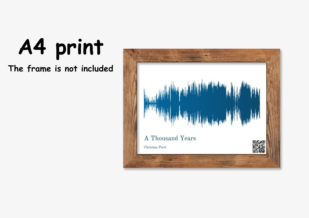 Playable QR Code Sound Wave Print, Wedding Song Gift for Him ...