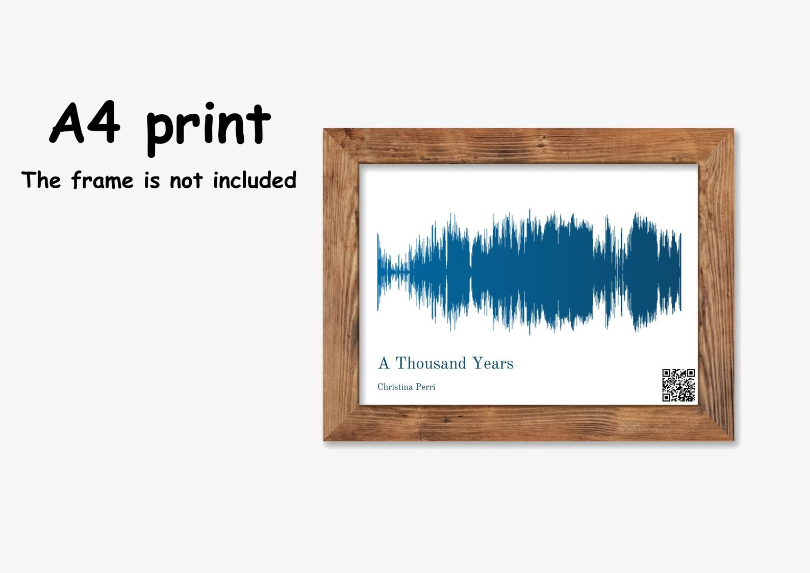 1st Anniversary Gift, Custom Sound Wave Print, Soundwave Art With QR ...