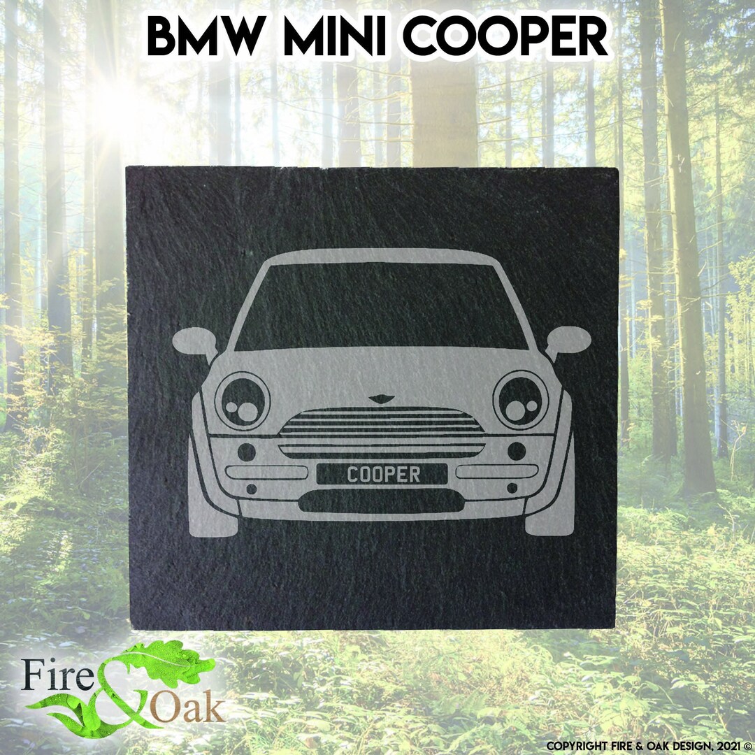 Personalised BMW Mini Cooper Slate Coaster - Etsy