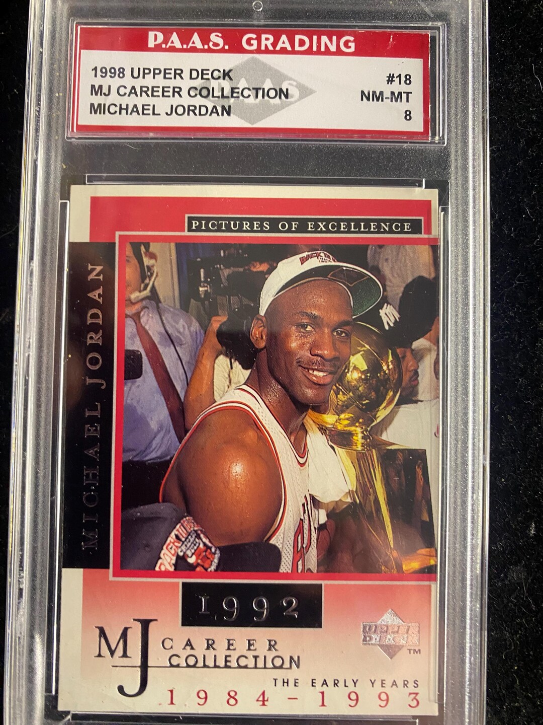 1998 Upper Deck MJ Career Collection Michael Jordan Slabbed Card NM-MT ...