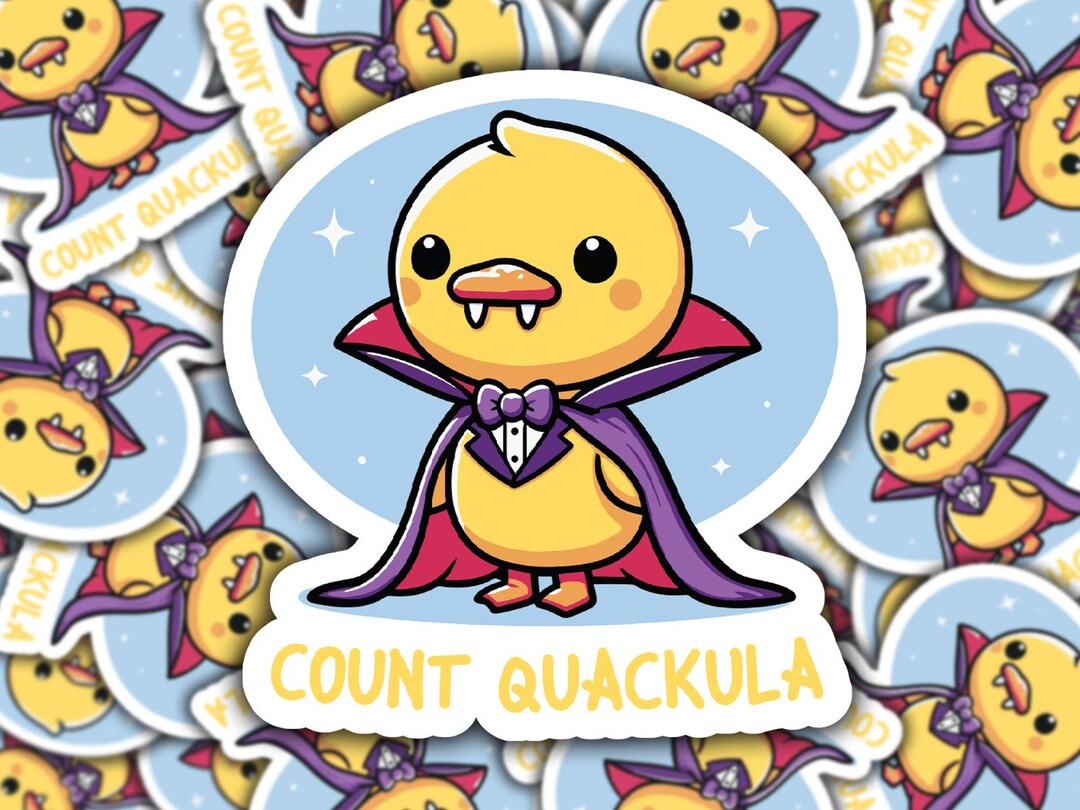 Count Quackula Glossy Vinyl Sticker Cute Vampire Duck 2.75 Limited ...