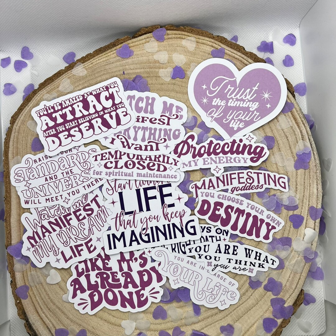 Manifestation Motivational Sticker Pack 3-inch Matte Inspirational ...