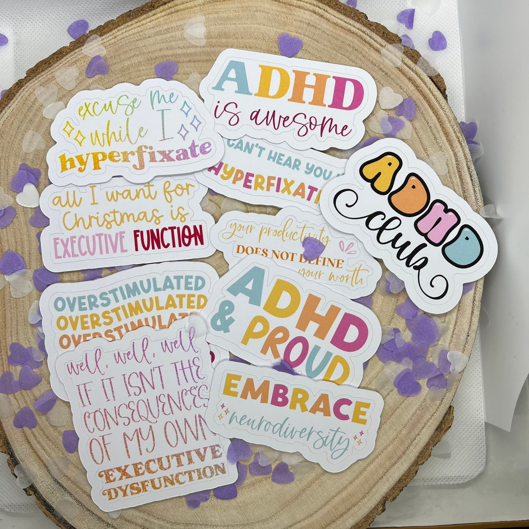 ADHD Awareness Sticker Pack Positive Affirmation Decals 3-inch Matte ...