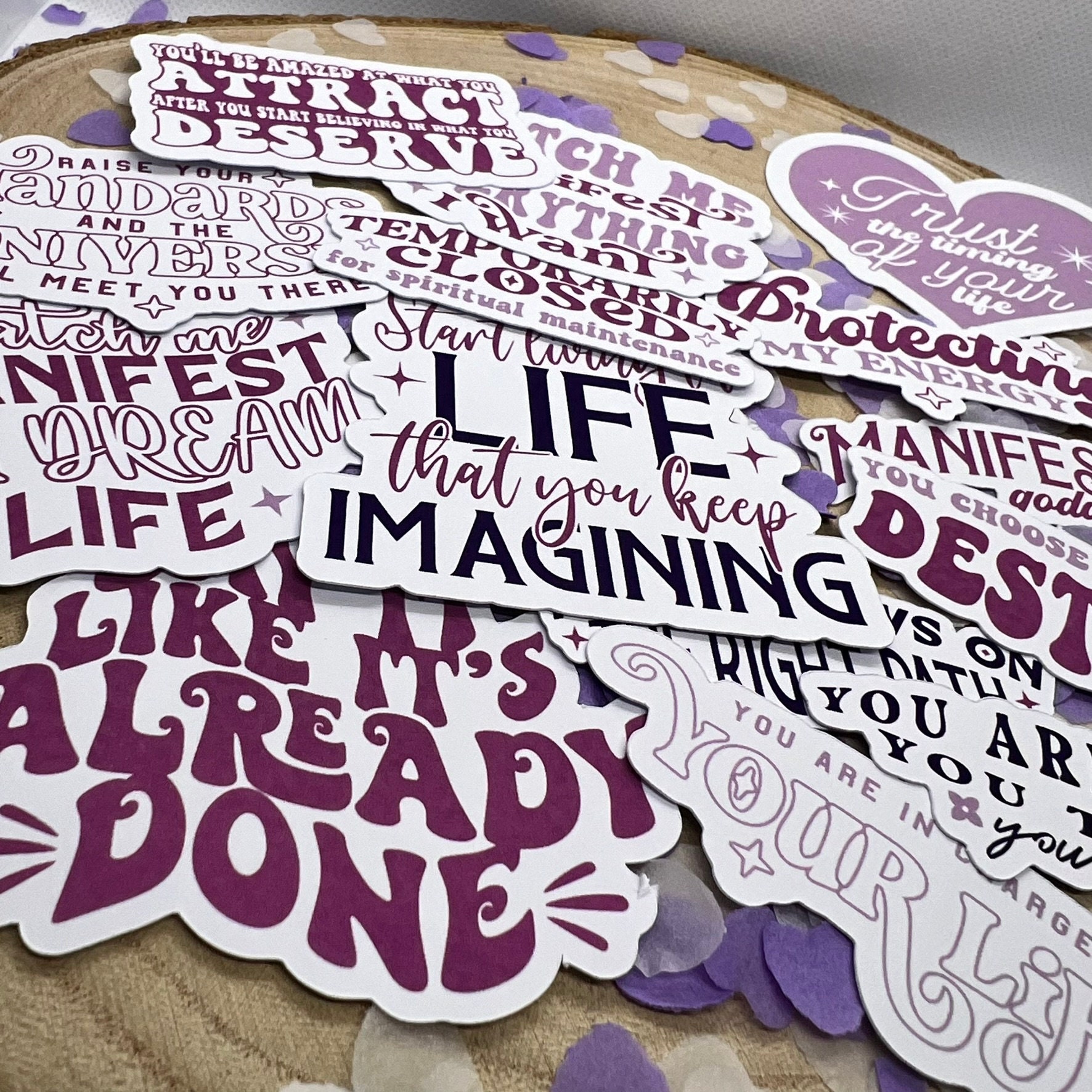 Manifestation Motivational Sticker Pack 3-inch Matte Inspirational ...