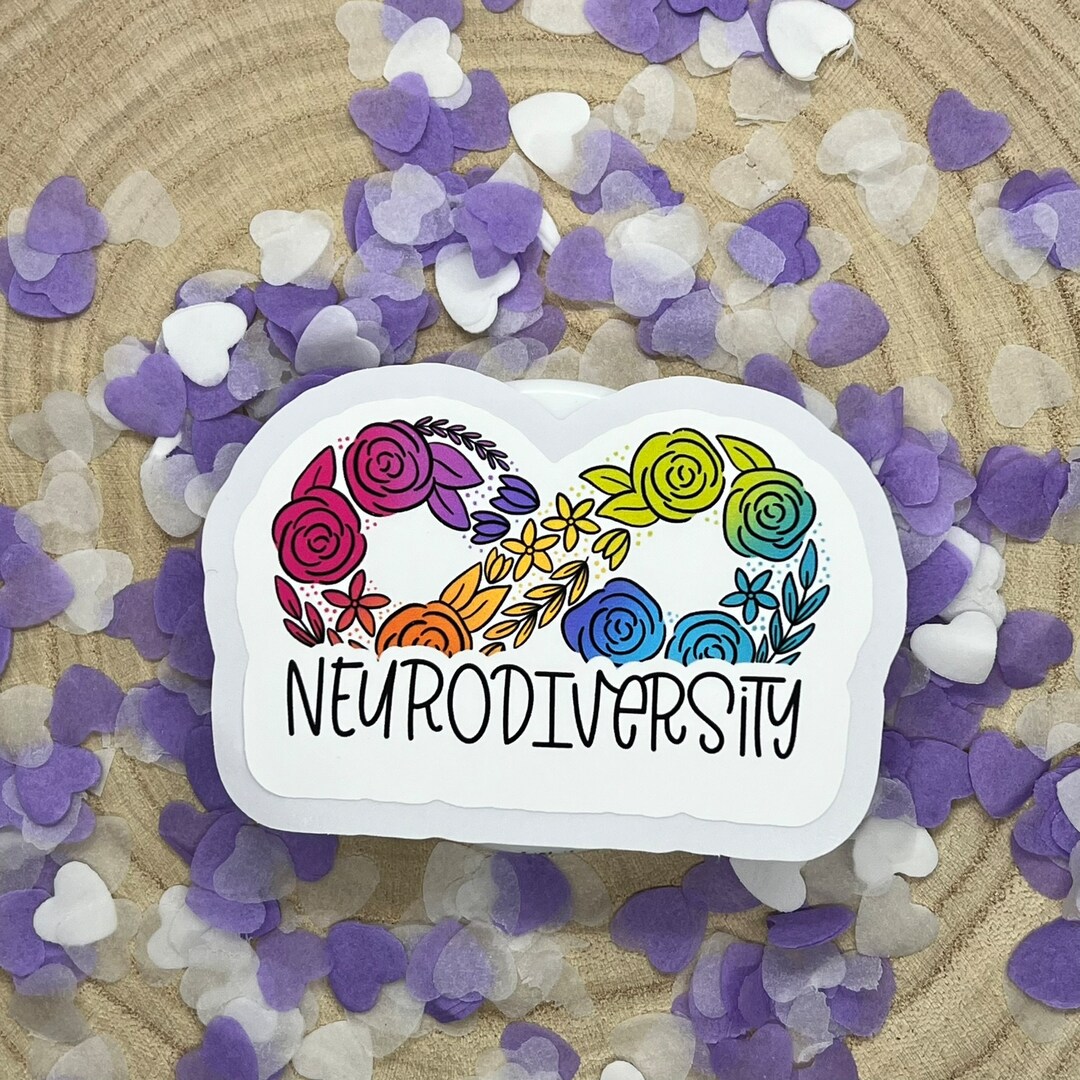 Neurodiversity Floral Vinyl Sticker Inclusive Affirmation Decal ...