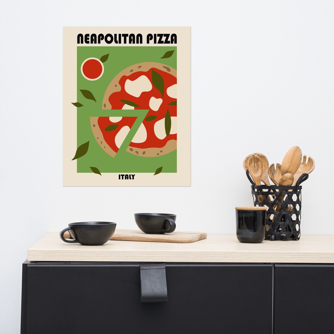 Pizza Poster Pizza Art Print Neapolitan Pizza Art Italy | Etsy