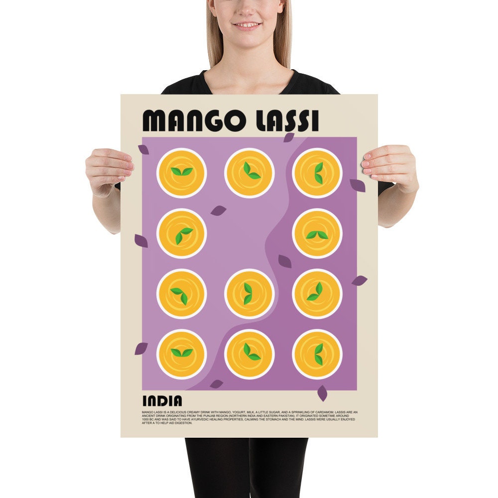 Mango Lassi Poster Indian Drink Print Indian Food Poster - Etsy Australia