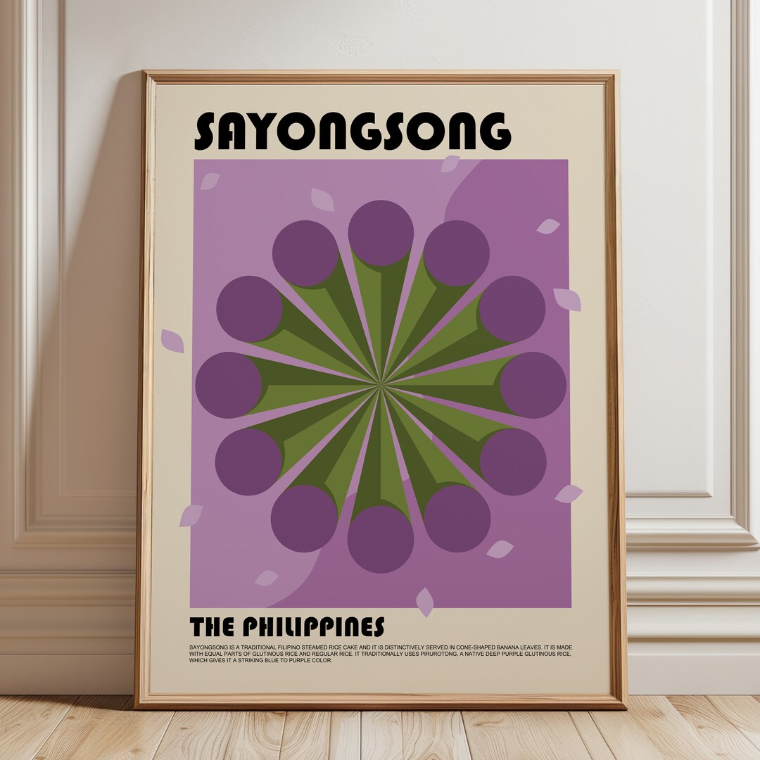 Sayongsong Art Print, Filipino Food Poster, Asian Food Art Print ...
