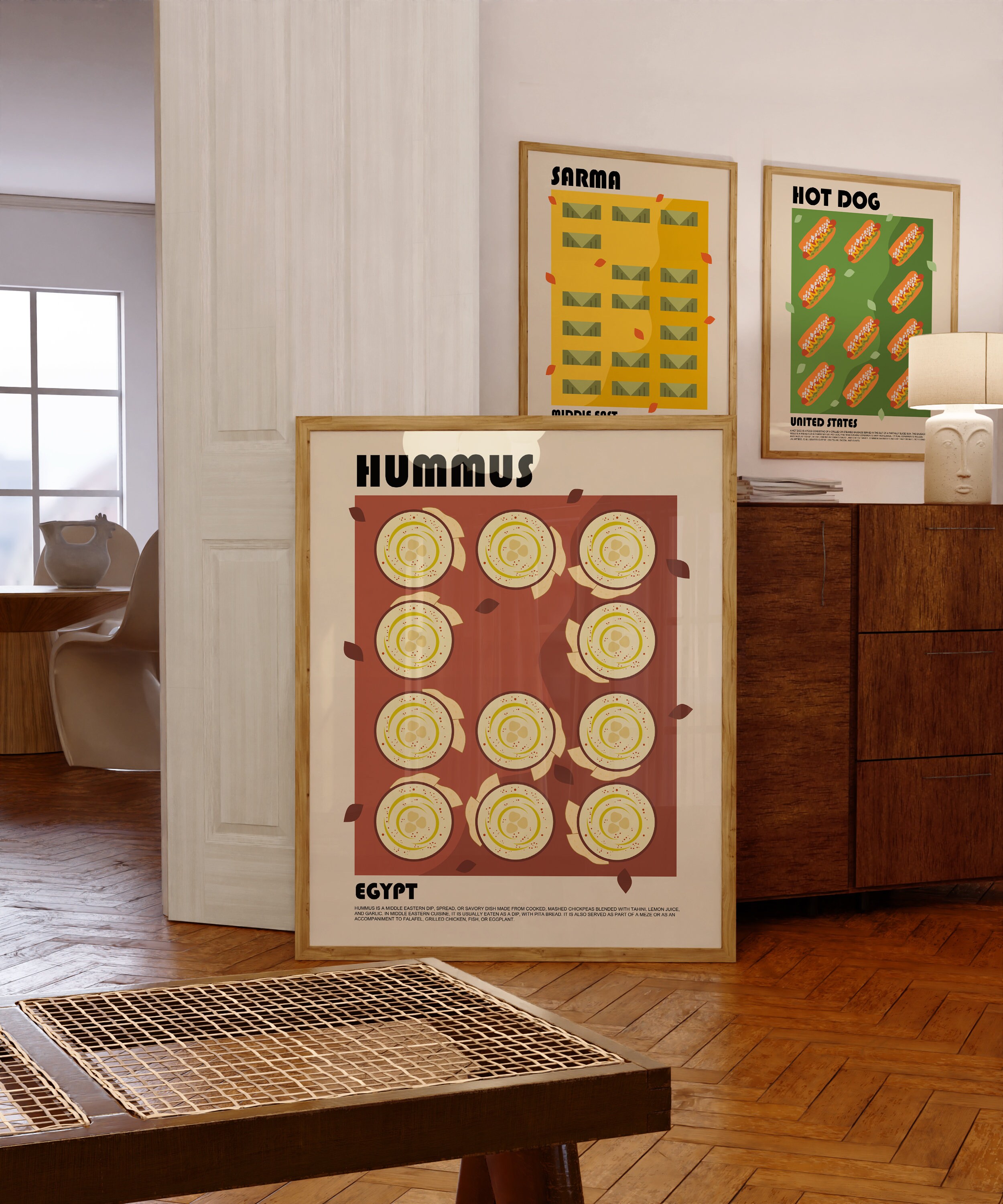 Hummus Poster Food Print Egypt Poster Middle Eastern Food - Etsy
