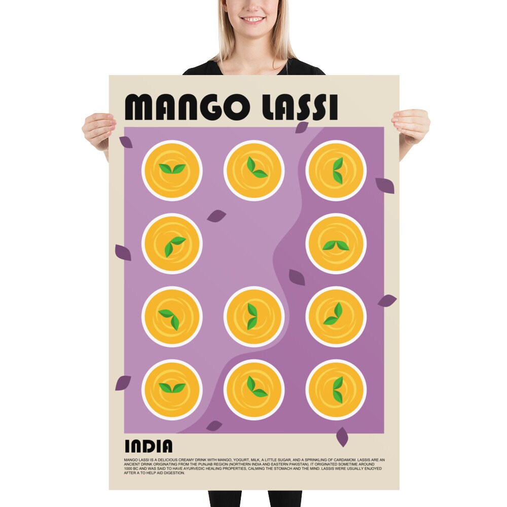 Mango Lassi Poster Indian Drink Print Indian Food Poster - Etsy Australia