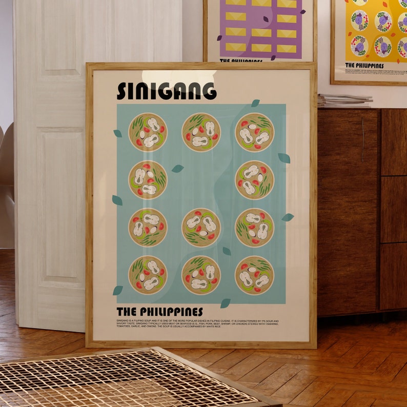 Sinigang Art Print, Filipino Food Art, Minimalist Food Art, Colourful ...