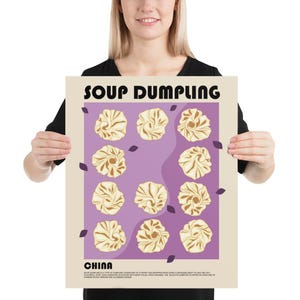 Soup Dumpling Poster , Chinese Food Art, Kitchen Wall Decor, Dim Sum ...