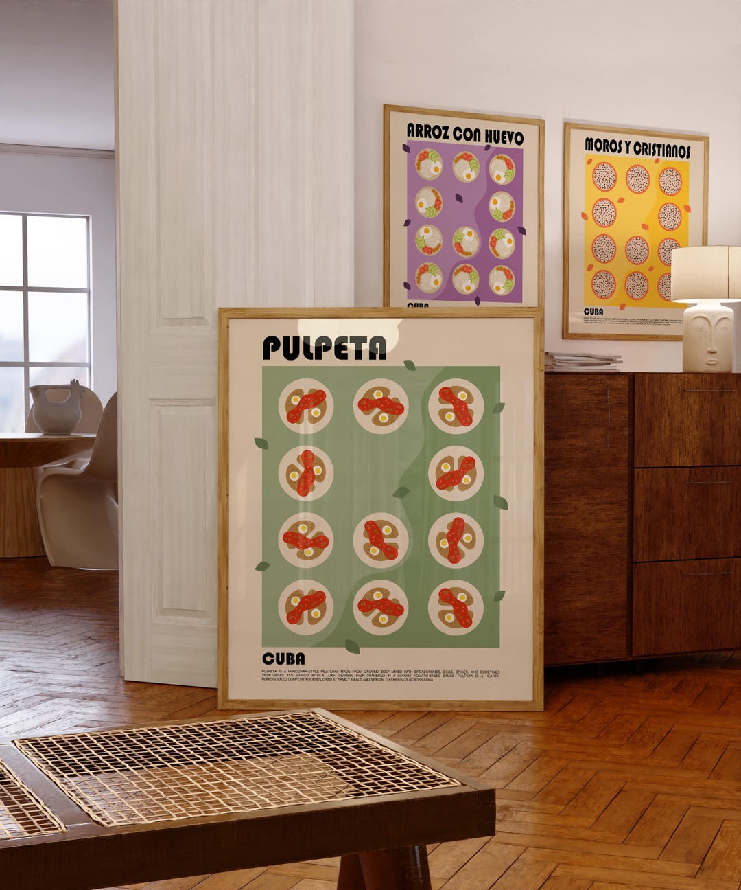 Pulpeta Art Print, Cuban Food Poster, Traditional Cuisine Wall Art ...