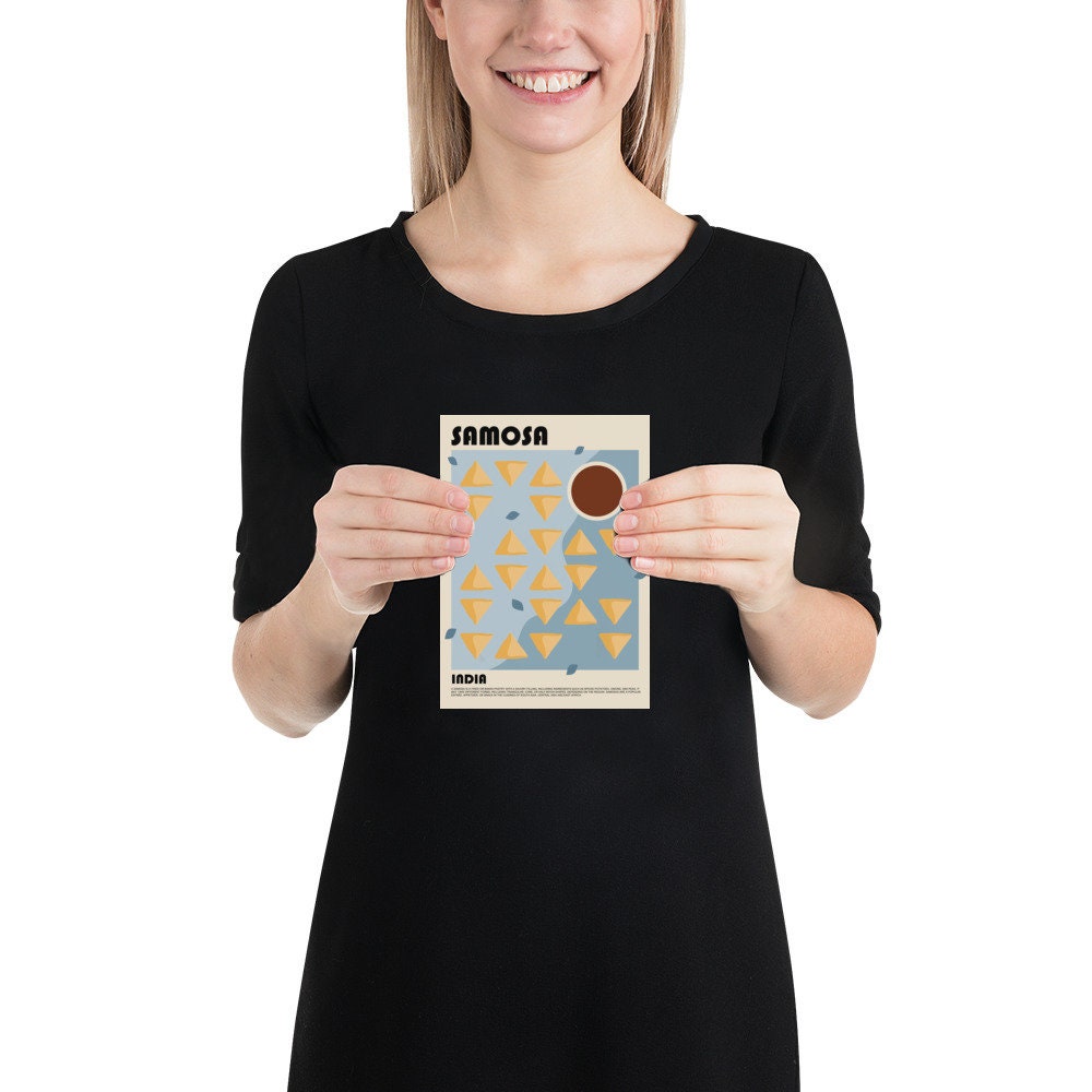 Samosa Poster Indian Food Art Print South Asian Food Poster - Etsy