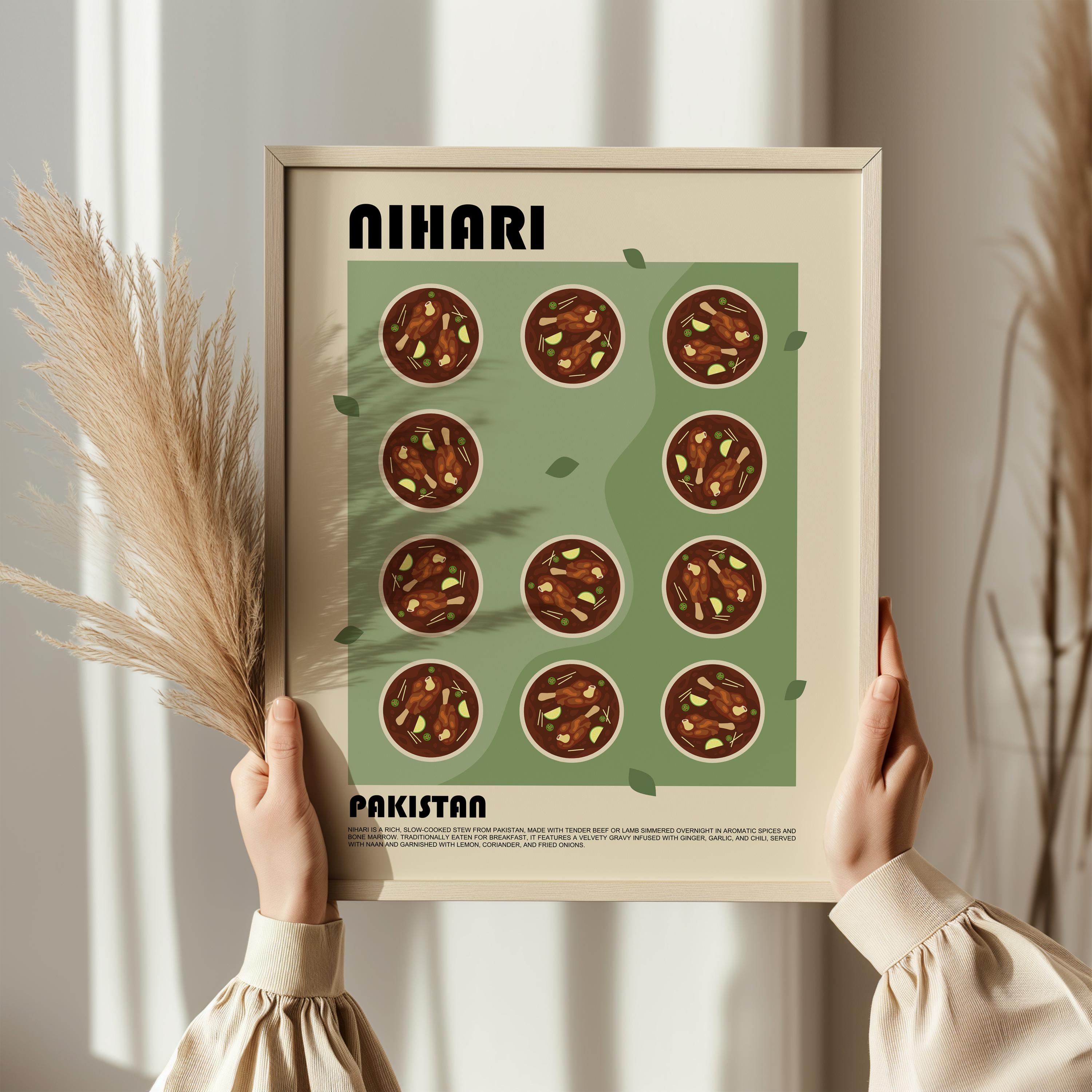 Nihari Art Print, Pakistani Food Poster, Traditional South Asian ...