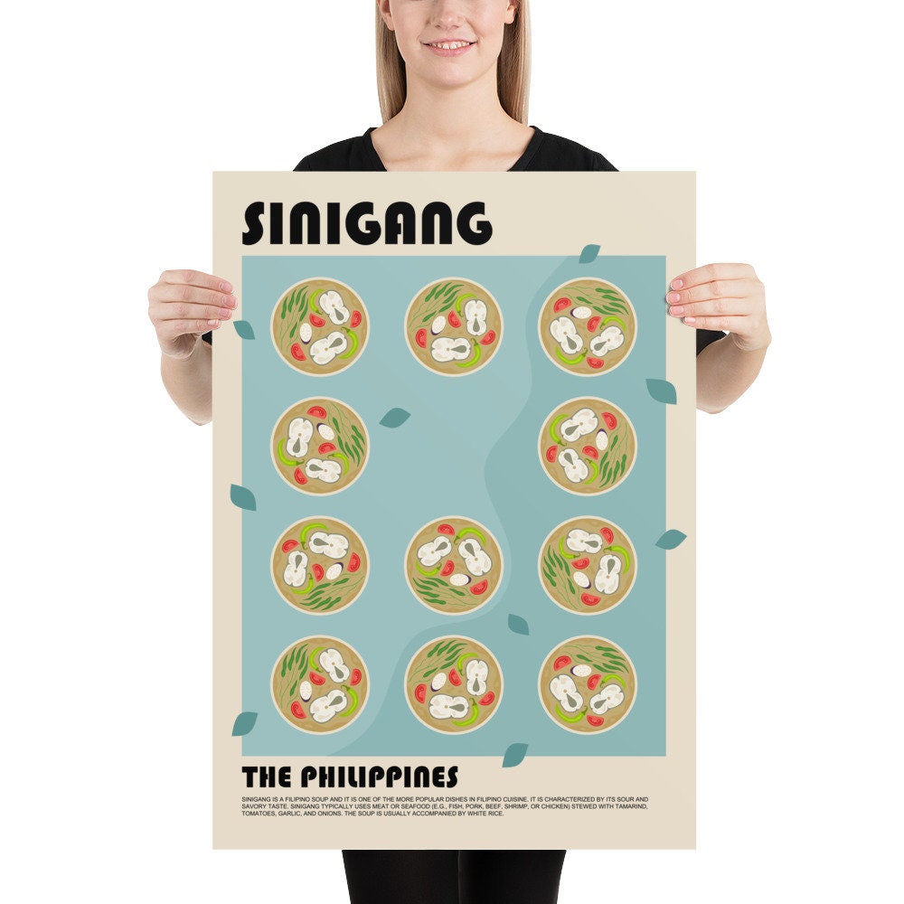 Sinigang Art Print, Filipino Food Art, Minimalist Food Art, Colourful ...