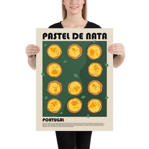 Pastel De Nata Poster, Portugese Food Art Print, Portugal Poster, Egg ...