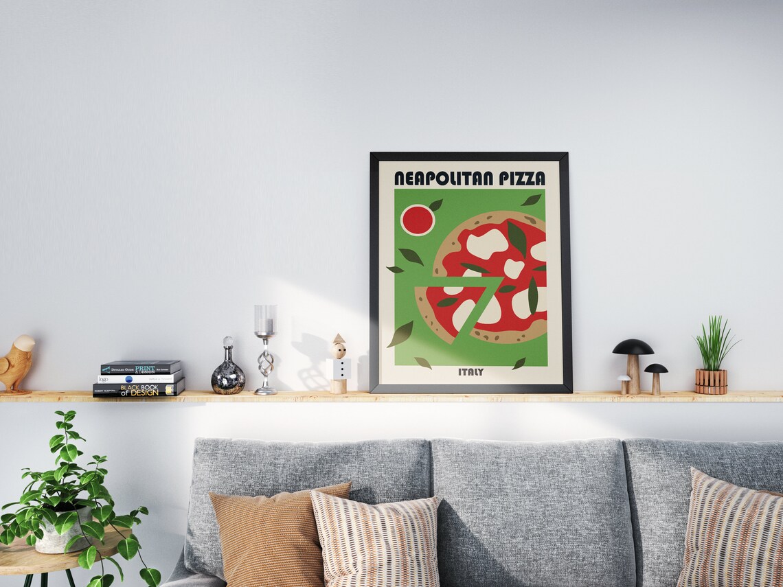 Pizza Poster Pizza Art Print Neapolitan Pizza Art Italy - Etsy