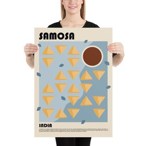 Samosa Poster Indian Food Art Print South Asian Food Poster - Etsy