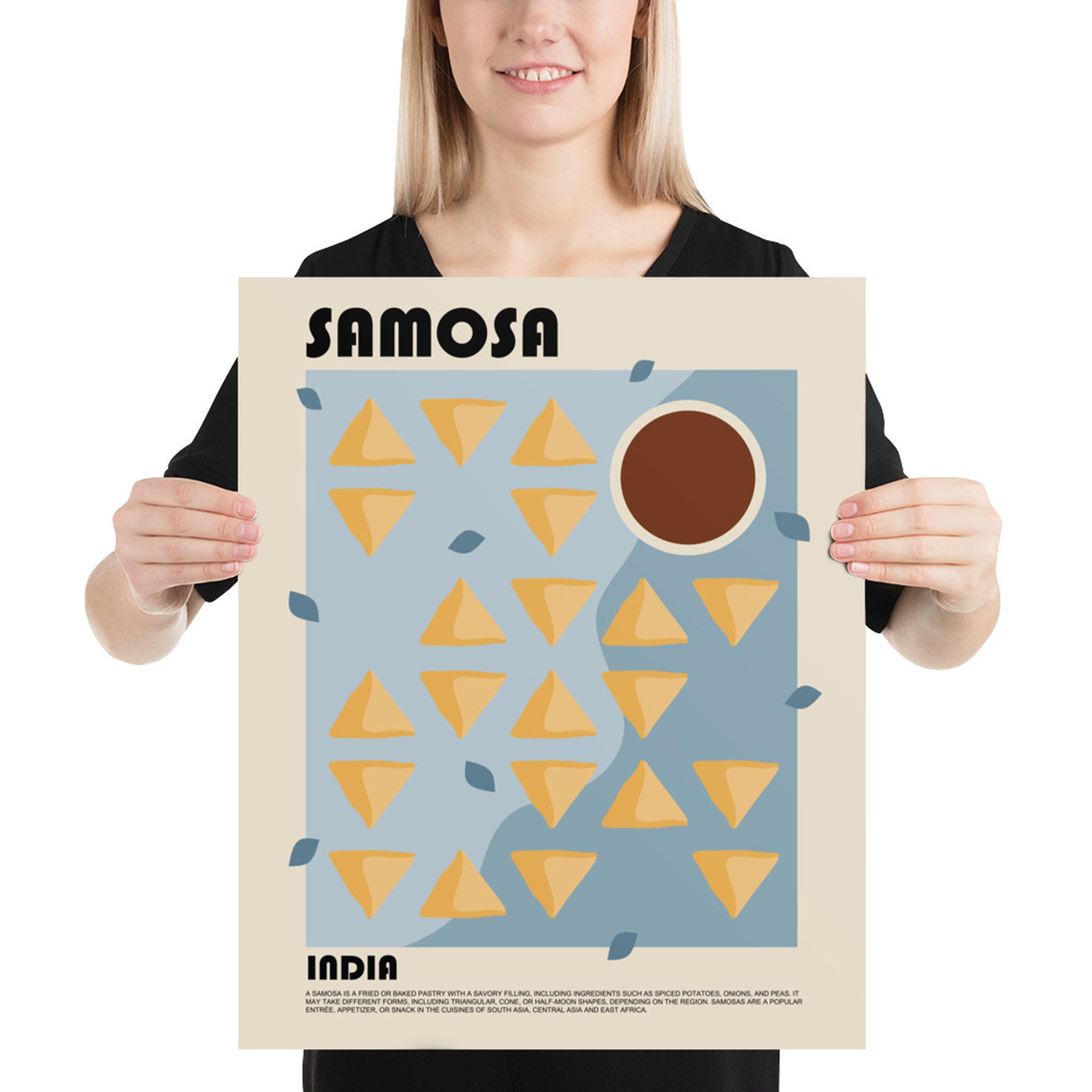 Samosa Poster Indian Food Art Print South Asian Food Poster - Etsy