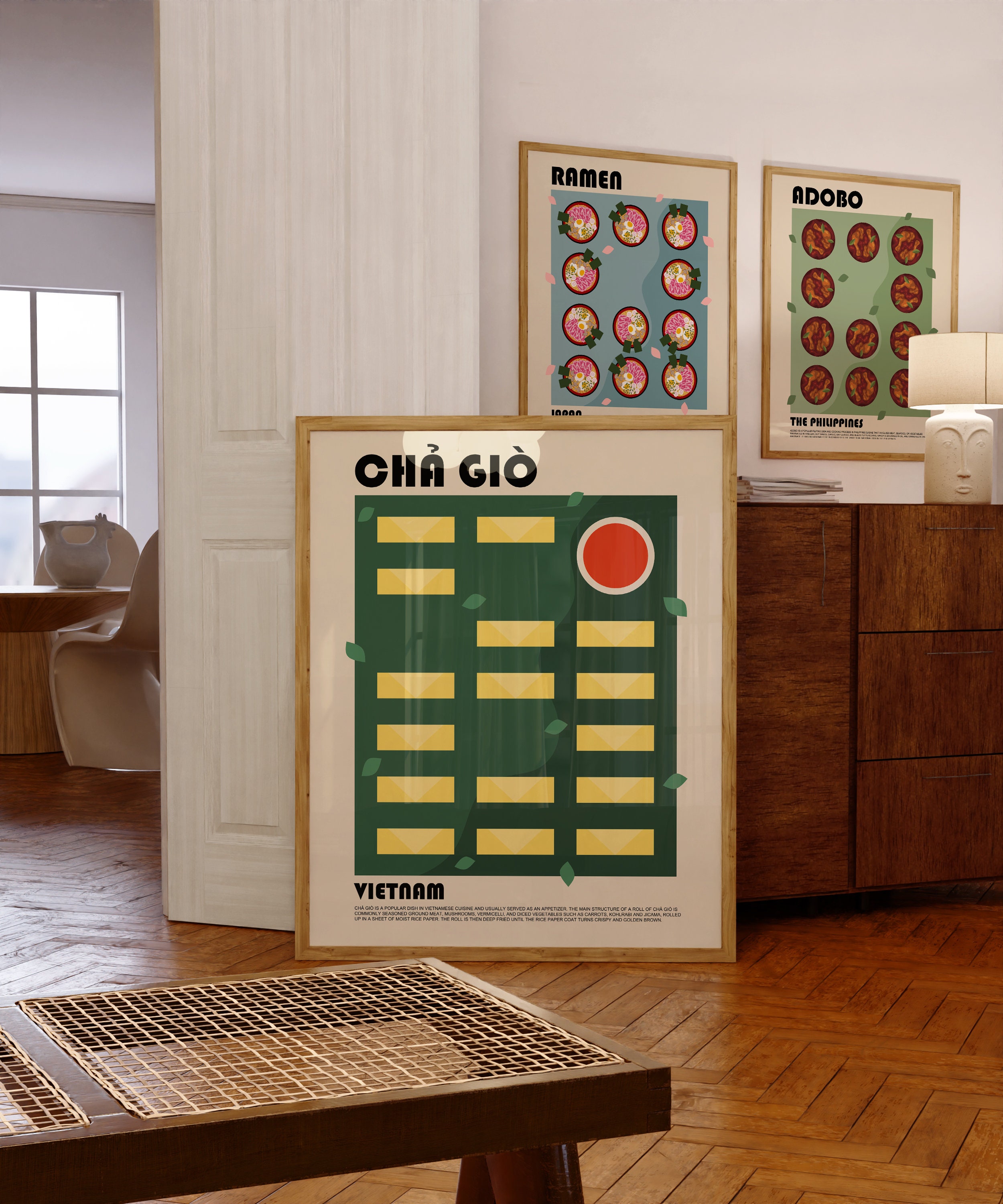 Cha Gio Poster, Vietnamese Food Poster, Vietnam Print, Spring Roll ...
