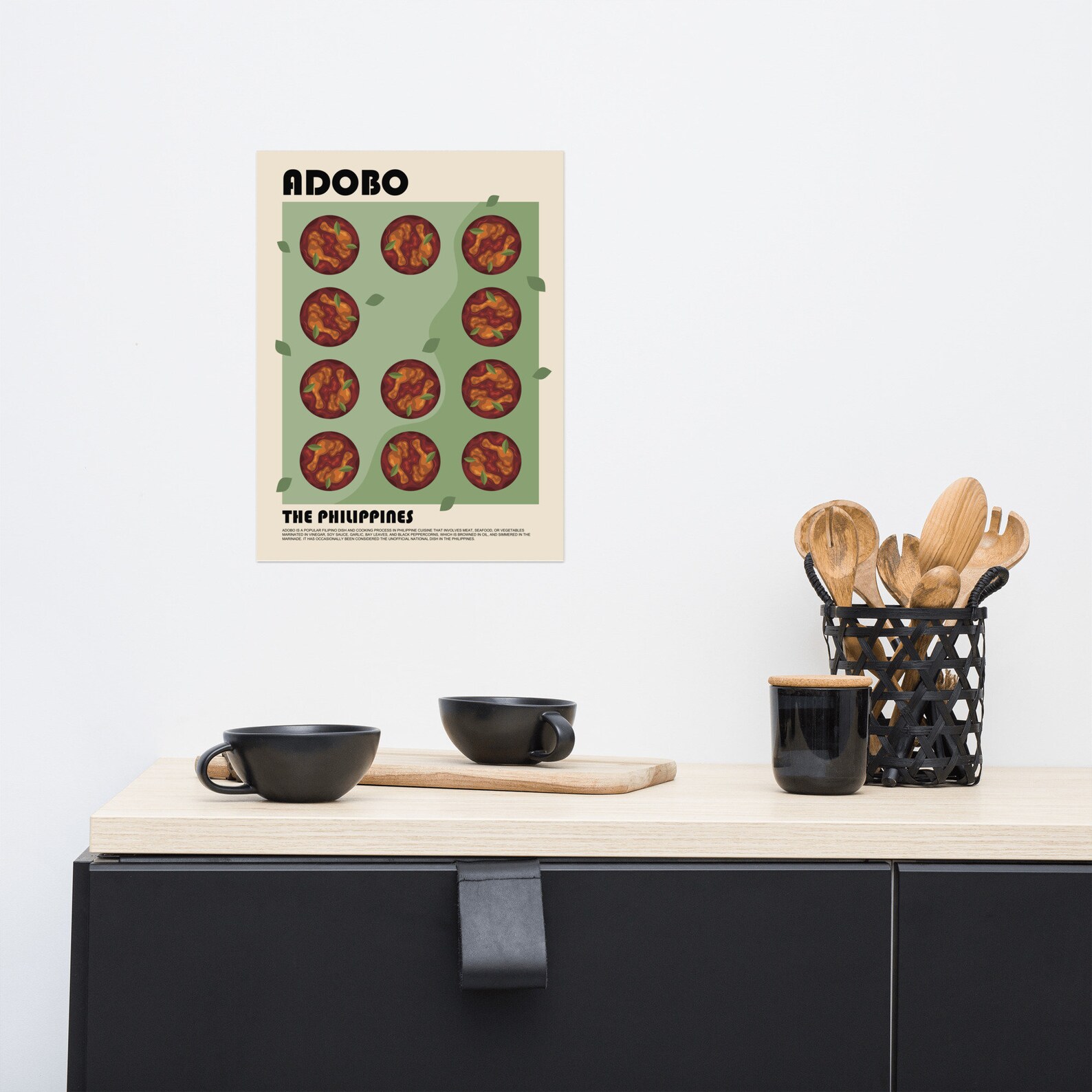 Adobo Art Print Philippines Poster Filipino Food Art Modern - Etsy