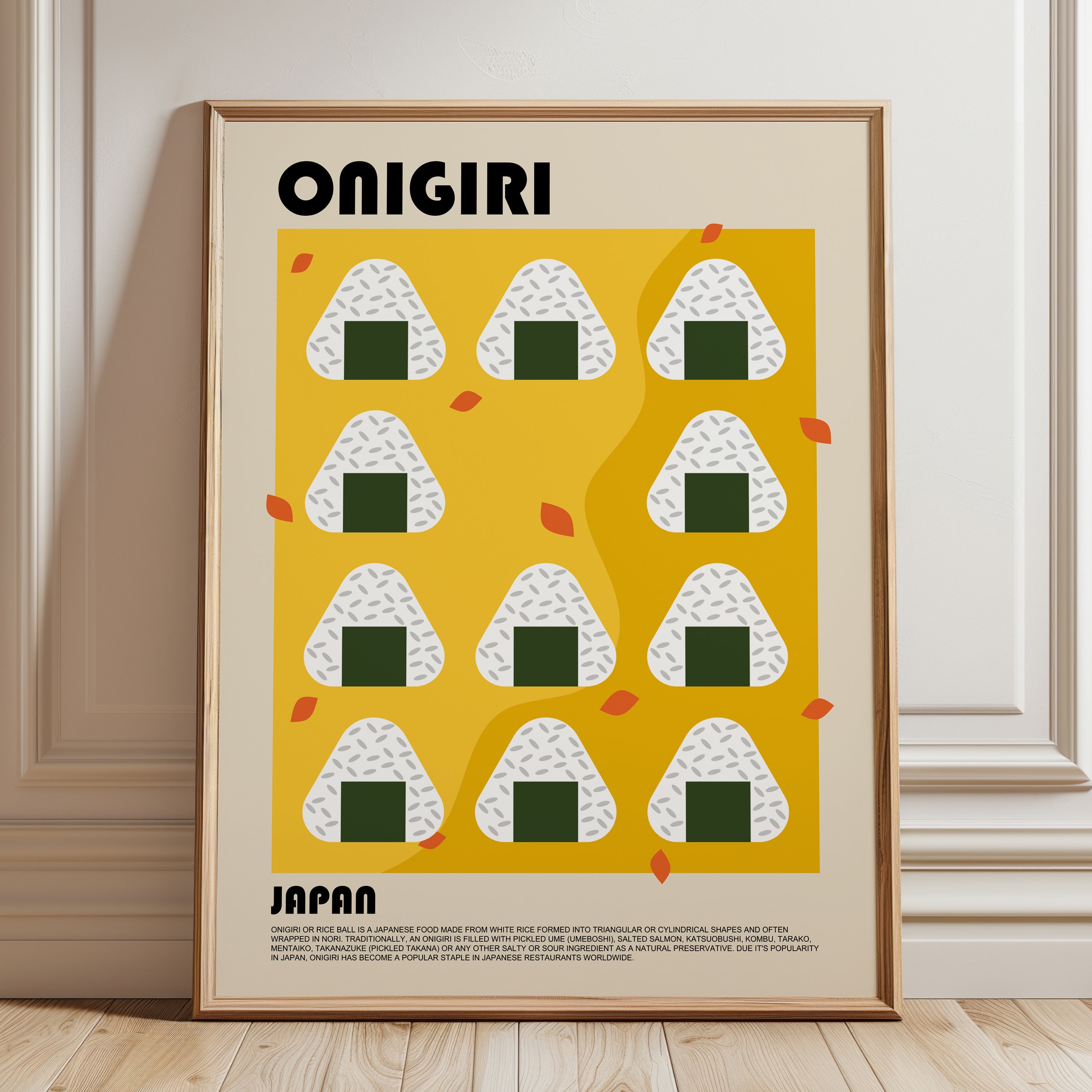 Onigiri Poster, Japan Poster, Japanese Food Print, Food Poster, Food ...