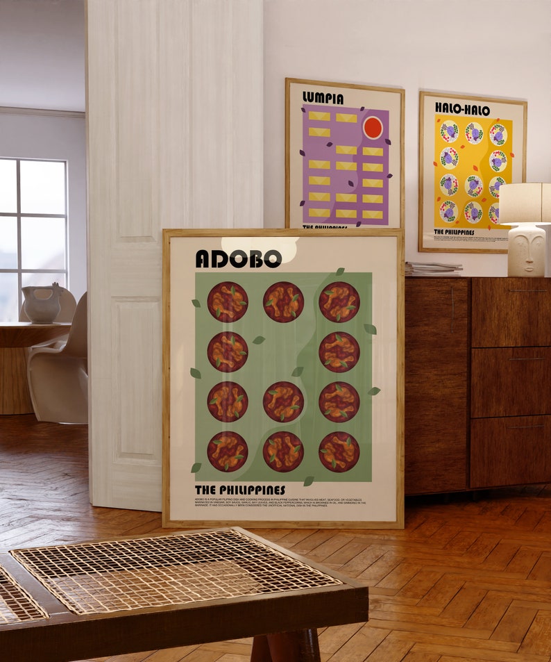 Adobo Art Print Philippines Poster Filipino Food Art Modern - Etsy