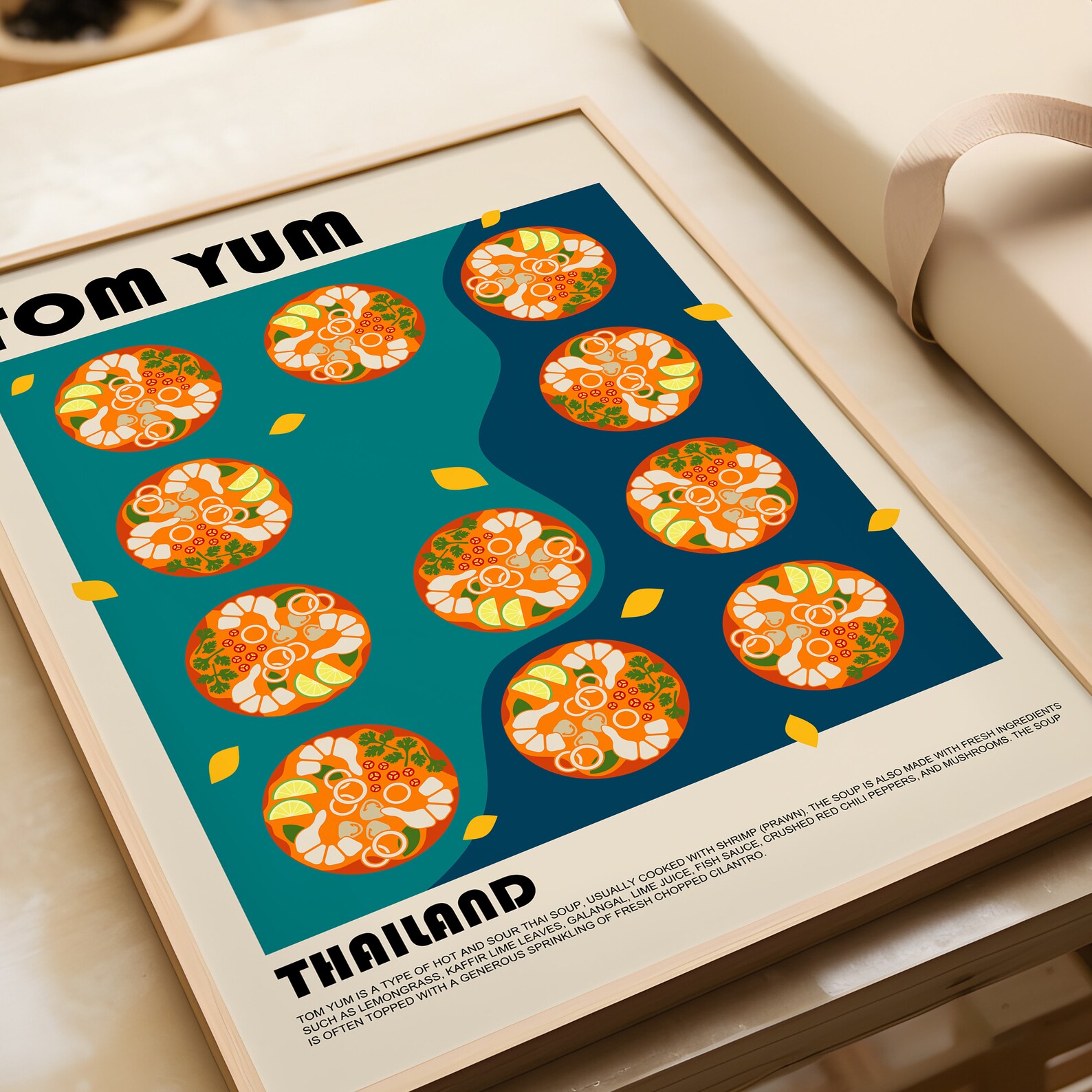 Tom Yum Art Print, Thai Food Poster, Thailand Print, Asian Food Poster ...