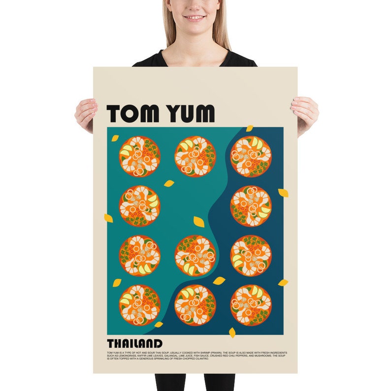 Tom Yum Art Print Thai Food Poster Thailand Print Asian - Etsy