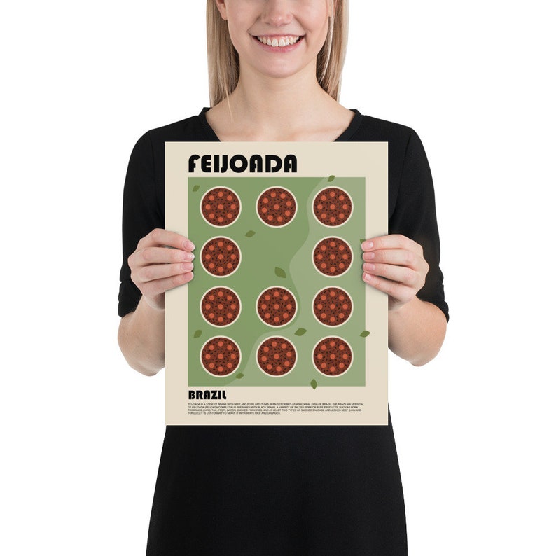 Feijoada Poster, Brazillian Food Print, Brazil Poster, South American ...