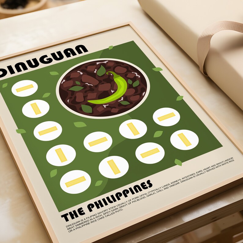 Dinuguan Food Poster, Filipino Cuisine Art, Filipino Kitchen Decor ...
